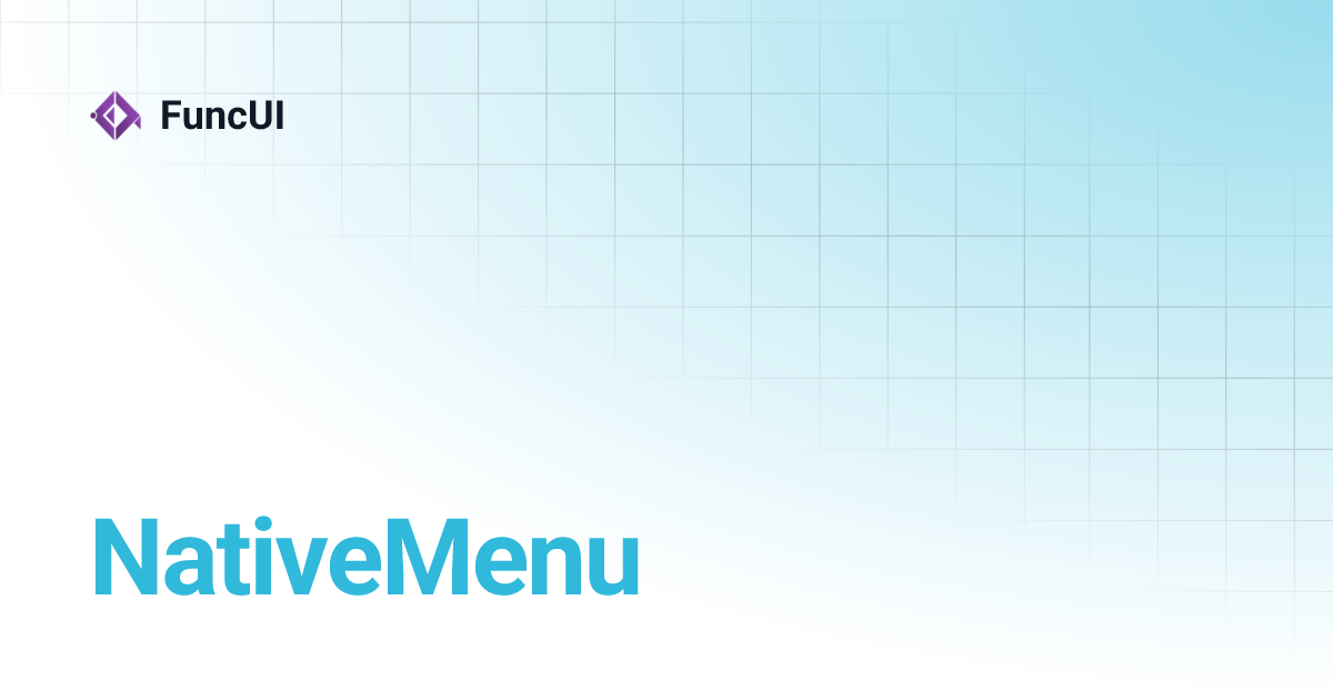 NativeMenu | FuncUI