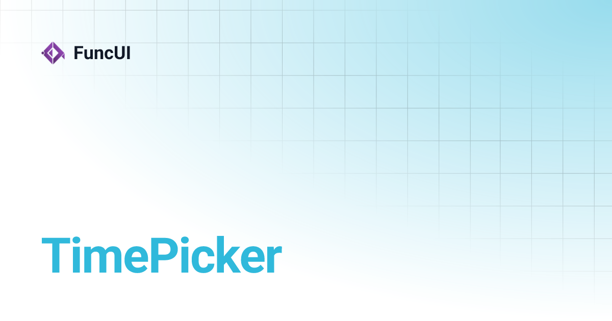 TimePicker | FuncUI