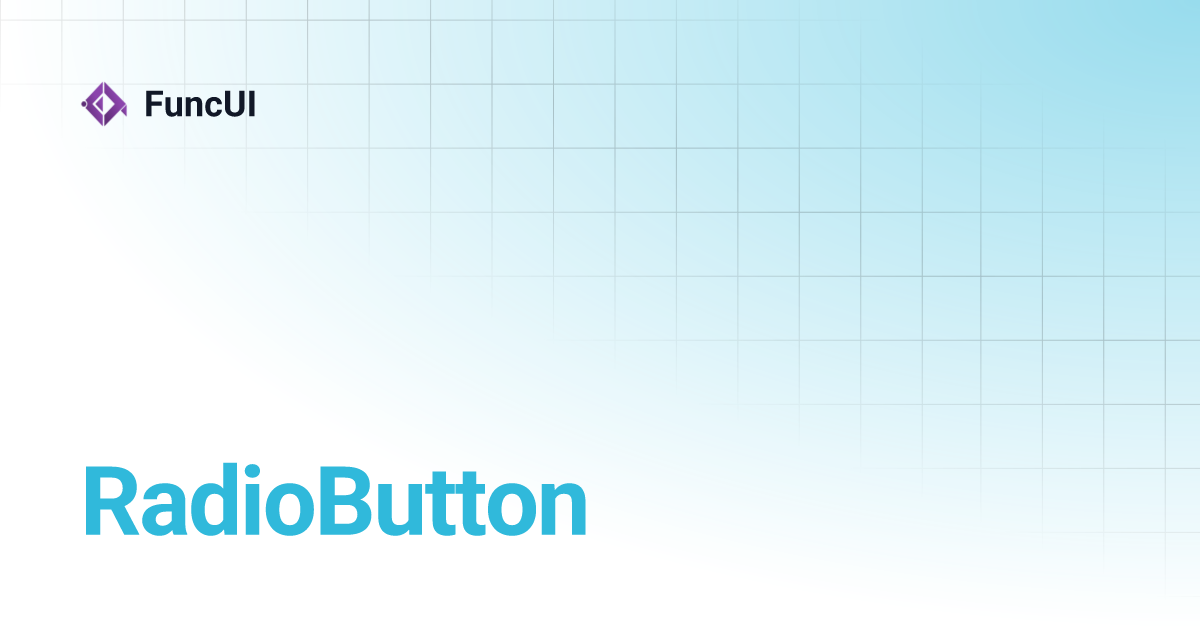 RadioButton | FuncUI